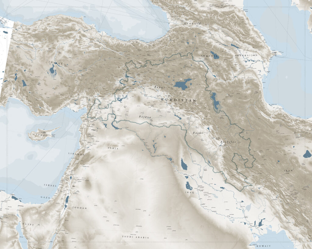 Kurdistan Atlas Map L Version - RSE, Ronen Schmitz Even Zur